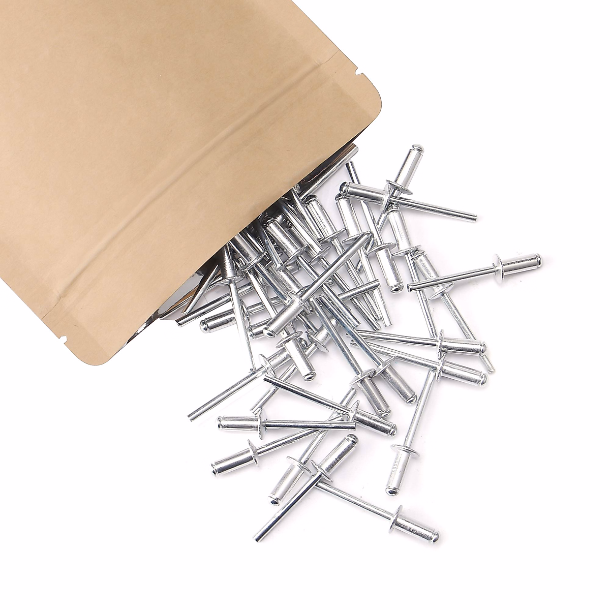 100pcs 1/4" x 3/4" Aluminum Blind Rivets, Silver, 6.4x 19mm Pop Rivets