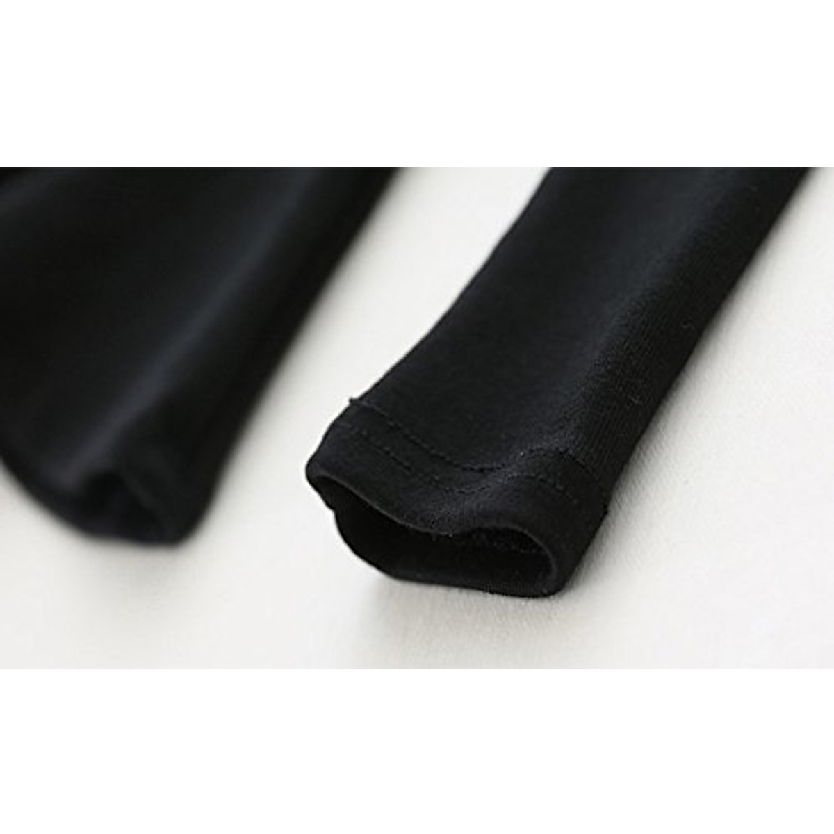 GSVIBK Baby Girls Cotton Dress Toddler Solid Dresses Girl Casual Ruffle Dresses 476 Black 110