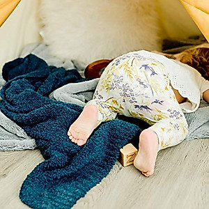 SARANONI Bamboni Luxury Baby Blanket | Plush Blanket for Infant Boys & Girls | Receiving Blanket 30” x 40" | Nautical Blue