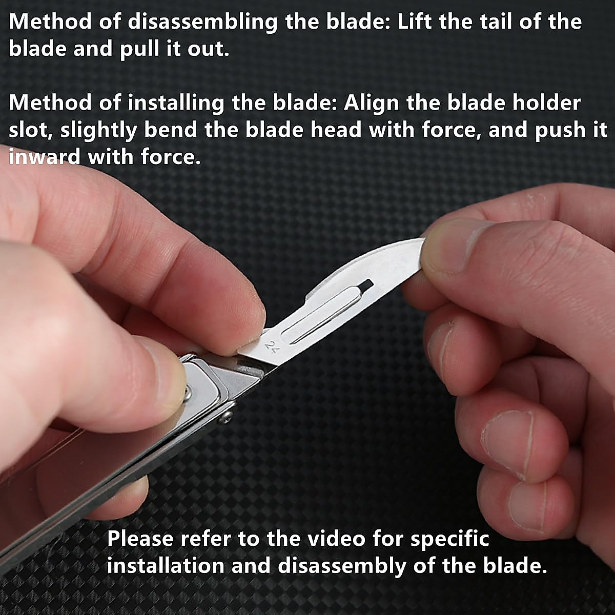 SZHOWORLD Creative Stainless Steel Folding Knife, Utility EDC Pocket Knife with #24 Replaceable Blade, for Outdoor Camping, Hunting, Fishing, Hiking for Men & Women