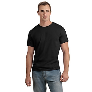 Hanes 4.5 oz., 100% Ringspun Cotton nano-T T-Shirt, Large, BLACK