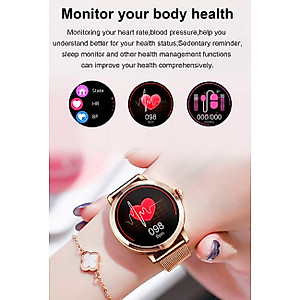 Smart Watch for Women, RAIMI Fashion Fitness Watch with Heart Rate Blood Pressure Sleep Tracker Pedometer Multiple Sport Modes, Waterproof, Sport SmartWatch Sync with Google Fit, iOS & Android App