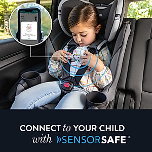 Evenflo Gold Revolve360 Slim 2-in-1 Rotational Car Seat with SensorSafe (Obsidian Black)