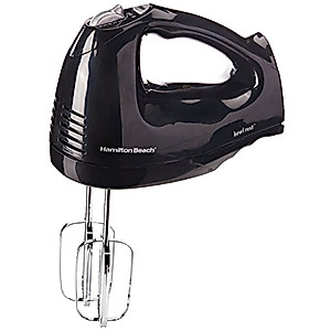 Hamilton Beach Hand Mixer with Snap-on Case, Black