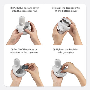 KIWI design VR Weight Controller Compatible with Quest 2 Fitness Accessories, Adjustable Weight Controller Work with All VR Exercise Game APPs, with Protector Cover (Stock Controllers NOT Included)