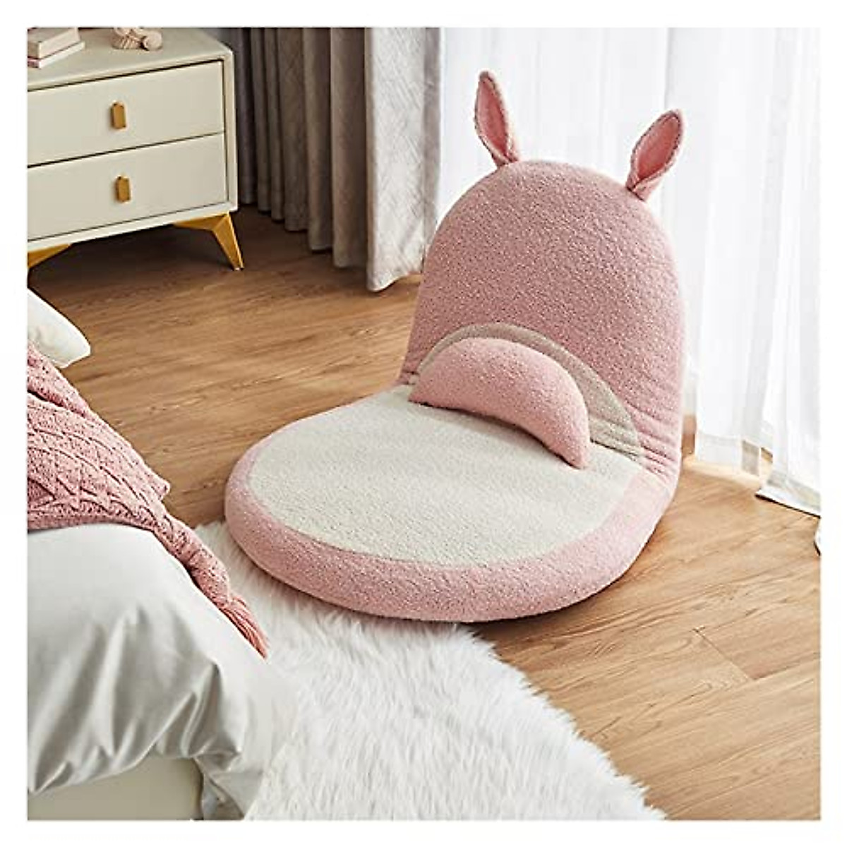 Lazy Sofa Bedroom Lazy Sofa Reclining Bed Back Chair Single Sofa Soft and Comfortable Single Cushion Balcony Single Sofa Sofa Chair (Color : Oak, Size : Large)