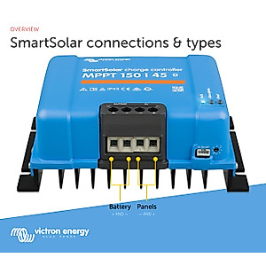 Victron Energy SmartSolar MPPT 150V 45 amp 12/24/36/48-Volt Solar Charge Controller (Bluetooth)