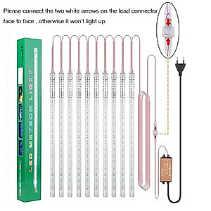 TURN RAISE Rain Drop Lights 30cm 10 Tubes 300 LED,Meteor Shower Lights UL Certified Icicle Cascading Lights for Christmas Holiday Party Home Patio Outdoor Decoration,White