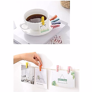 Mippein 100 pcs Sturdy Mini Small Tiny Wooden Black clothespins for Dry Laundry on Clothesline, Bag Clips, Crafts, Photos, Home, School, Arts Crafts Deco