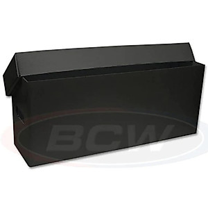 BCW 1-BX-Long-PL-BLK Black Plastic Long Comic Storage Boxes