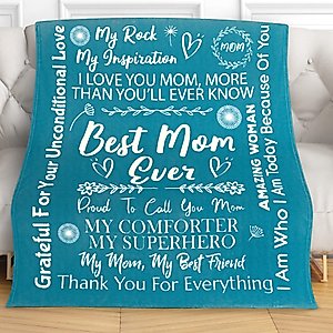 Luxe Extreme Mom Blanket, for Mom, Birthday Gifts for Mom from Daughter or Son, Best Mom Ever Gift Blanket, Mom Gifts for Mother's Day, I Love You Mom Unique Birthday Gift