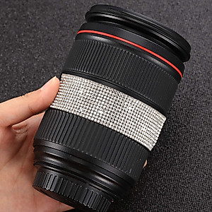 Self Adhesive Rhinestone Strips Diamond Bling Crystal Ribbon Sticker Wrap for Craft Jewel Tape Roll with 2 mm Rhinestones for DIY Car Phone Christmas Decoration (Silver,1.06 Inch x 3 Yards)