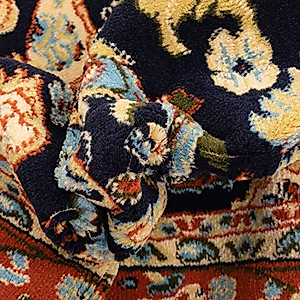 Well Woven MENA Navy Blue Traditional Oriental Medallion Area Rug (7'10" x 9'10")