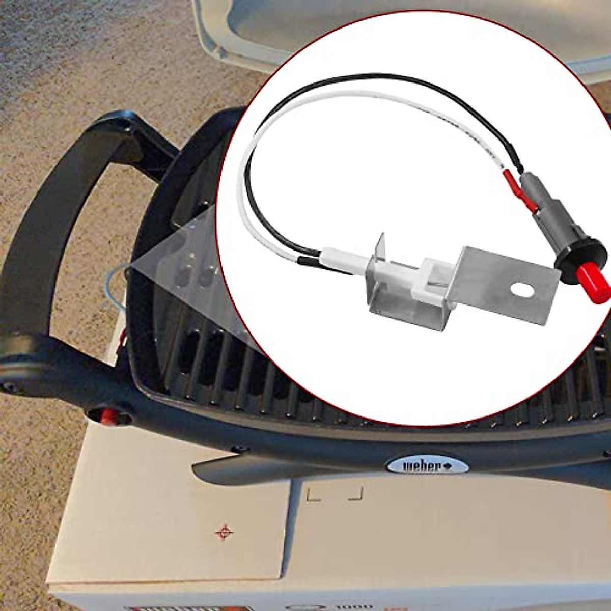 MENSI Flame Starter Push Button Piezo Kit Grill Replacement Ignitor for Weber 80462 Q100 Q200, for New Weber Traveller Griddle BBQ Parts