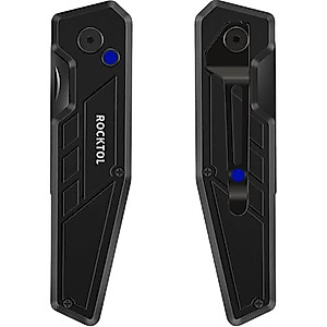 ROCKTOL Utility Knives, Folding Utility Knife with Quick-Change Blade, Box Cutter, Button Lock (1 Pack with 5 Extra Blades)