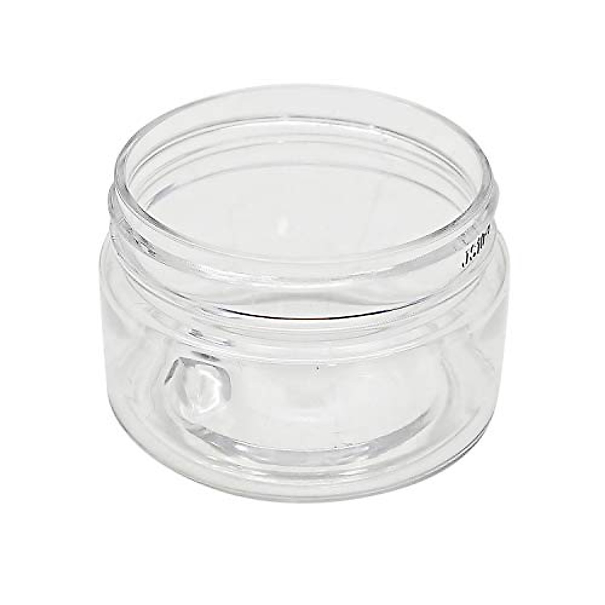 1 Ounce Plastic Cosmetic Jars Leak Proof Clear Container with Lid for Cream, Lotion, Powder, ointment, etc, 12 Pcs.
