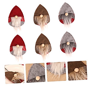 BESTOYARD 12 Pcs Cutlery Set Norse Decor Nativity Ornaments for Kids Xmas Kids Cutlery Wine Bottle Decor Forks Bag Mini Bottles Tableware Holder Elder Sweden Christmas Artificial Fur