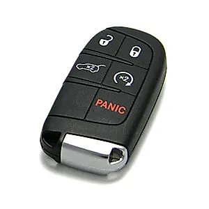 OEM Electronic 5-Button Smart Key Fob Remote Compatible with 2014-2022 Jeep Grand Cherokee (FCC ID: M3N-40821302, P/N: 68143505)