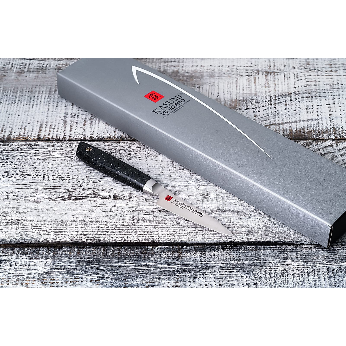 SUMIKAMA VG-10PRO 52008 Kasumi Paring Knife, Made in Japan, 3.1 inches (8 cm), With Main Blade, Sharpness, Paring Knife