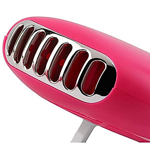 ThreeH Portable Mini Personal Fan Handheld USB Rechargeable Bladeless Air Conditioner Mute Electric Built-in Li-ion Battery Powered Desk Cooling Fan H-F015Pink
