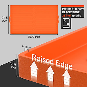 STILLDIO Griddle Cover for Blackstone 36 Inch Silicone Mat Grill Top Cover with Black Stone Grill Grease Cup Liners Premium Food Grade Mat Outdoor Protective Heavy Duty Accessories for Blackstone