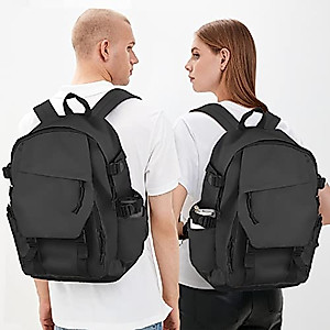 Neurora Lightweight Black Backpack Travel Laptop Backpack for Sports,Work,Security Travel,College.