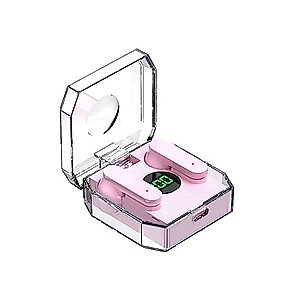 Bluetooth 5.3 Headphones, Wireless Earbuds with 40 Hours Playtime Charging Case, Deep Bass, IPX7 Waterproof Running Earphones with 4 Microphones for Clear Calls, LED Display, (Black)