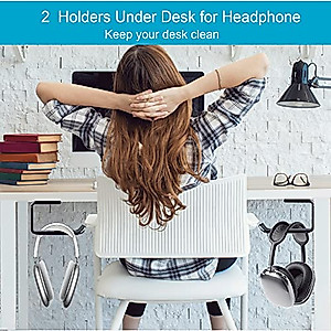 ULITIQ Compatible with Airpod Max Case, (2 Clear Cases+Big Storage Box+2 Desk Holder), Soft Clear Case, Transparent Headphone Protective Cover Air Pod Max Accessories