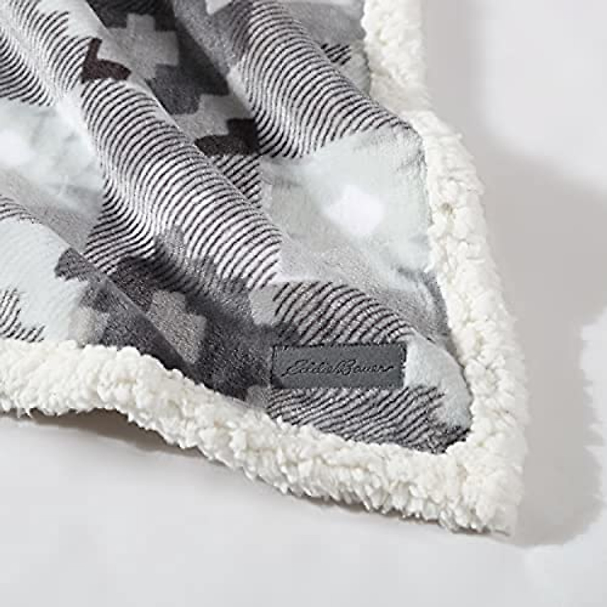 Eddie Bauer Ultra-Plush Collection Throw Blanket-Reversible Sherpa Fleece Cover, Soft & Cozy, Perfect for Bed or Couch, Copper Creek Grey