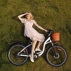 DYU Electric Bike for Adults, 26" Ebike with Peak 500W Brushless Motor, Up to 50Miles Commuting Electric Bike with 562Wh Removable Battery, 7-Speed, UL Certified