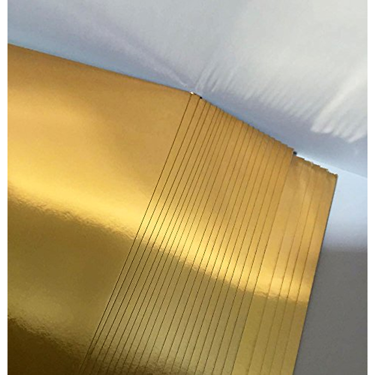 KODAMAA 12“x12”Square Art Craft Gold/Silver Cardstock, Multipurpose Shimmer Metallic Paper Perfect for Festival Crafting, Party Decoration, Gift Packaging (24 Sheets) (Bright Gold)