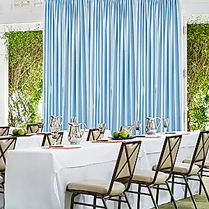 AK TRADING CO. 10 feet x 10 feet Polyester Backdrop Drapes Curtains Panels with Rod Pockets - Wedding Ceremony Party Home Window Decorations - Light Blue (DRAPE-5X10-LTBLUE)