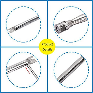 Leship 27" Burner Tube Set Replace for Weber 7507, Spirit E-200 E-210 S-200 S-210 (Side Control), Spirit 500, Genesis Silver A Gas Grills, 304 Stainless Steel Gas Grill Burner Tube Kit