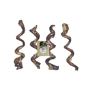 HDP Dental Jumbo Curly Bully Sticks Light 7"-9" USA Odor Free Size:Pack of 25