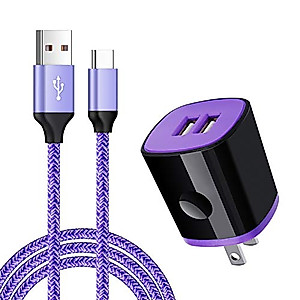 C Phone Wall Charger for Samsung Galaxy Note 10 Lite/Plus/9/20 S23 S22 Ultra S21 S20 FE S10E 5G S9 S8 A50 A70 A80 A20 A21 A11 A14 A13 A23 A52 A12, USB Charger Plug with Type C Cable Fast Charging Cord
