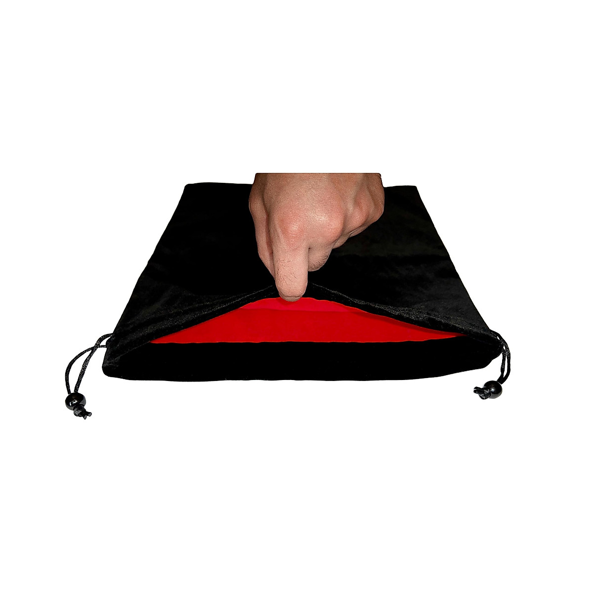 EFENDIZ Large Black Velvet Drawstring Pouch, Red Velvet Lining Inside,14.1 x 15.3 inches. Great Bag for Gifts, Makeup, Jewelry, Game Accessories, Organizing and Storage at Home or When Traveling