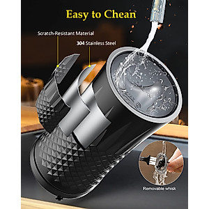 Milk Frother, Ausyle 4-in-1 Electric Milk Frother and Steamer, Non-Slip Stylish Design, Hot & Cold Milk Steamer with Temperature Control, Auto Shut-Off Frother for Coffee, Latte, Cappuccino, Macchiato