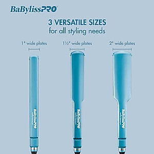 BaBylissPRO Nano Titanium Flat Iron Hair Straightener , 1/2" Ultra- Thin Hair Straightener Iron for Professional Salon Results and All Hair Types