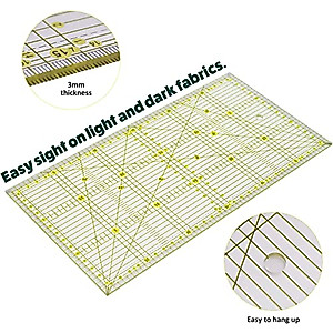 KingTool Rotary Cutter Set- 45mm Cutter Kit with A3 Cutting Mat, 3 Replacement Blades, Quilting Rulers, Sewing Clips, Sewing Pins - Perfect for Crafting, Fabric, Quilting, Sewing