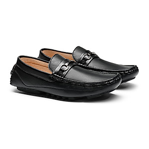 Bruno Marc Men's Black Driving Moccasins Penny Loafers Slip on Loafer Shoes Size 15 BM-Pepe-3