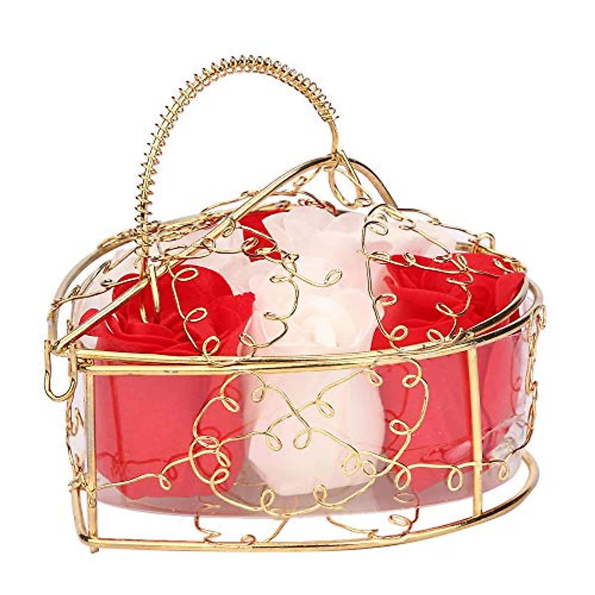 Heart Scented Bath Body Soap Handmade Petal, 6PCS Rose Flower Soap Wedding Decoration Favors Gifts, Parties, Bridal Shower, Wedding Favors for Guests, Valentine Day Decoration Fastest Delivery