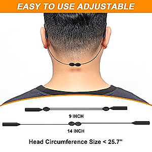 Yeahxing Adjustable Glasses Strap, 4 Pack 14Inch Eye Glasses String Strap with Retainer Ear Cushion, No Tail Anti Slip Sunglasses Strap, Eyeglass Straps, Glasses Straps for Men Women Kids