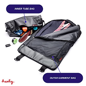 Henty Wingman Commuter Backpack - Convertible Carry-On Garment Bag for Men and Women, Travel Suitcase Dress Bag, 2 in 1 Luggage Carrier and a Backpack, Black