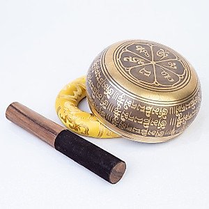 Large Singing Bowl and Tingsha Cymbals Bells Combo