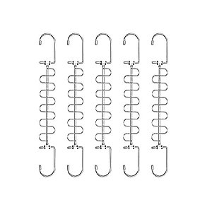 Ismeally Metal Clothes Magic Hangers Closet Wardrobe Space Saving Hangers Organizer Cascading Hangers (5Pcs)