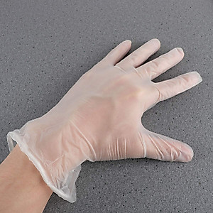 Lurrose 1 Box Rubber Gloves Transparent Handwear Mitten Tattoo Gloves for Home Nail Beauty Food Kitchen Cooking Cleaning