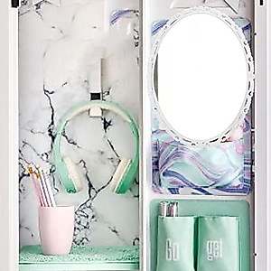 Magnetic Locker Mirror - Real Glass for Easy Use