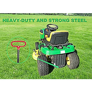 X-Haibei Head Tow Hitch Pin and Clip 1/2 x 3 5/8 inch for Lawn Mower Tractor RV Trailer Truck ATV, Red Handle, 2 Pack