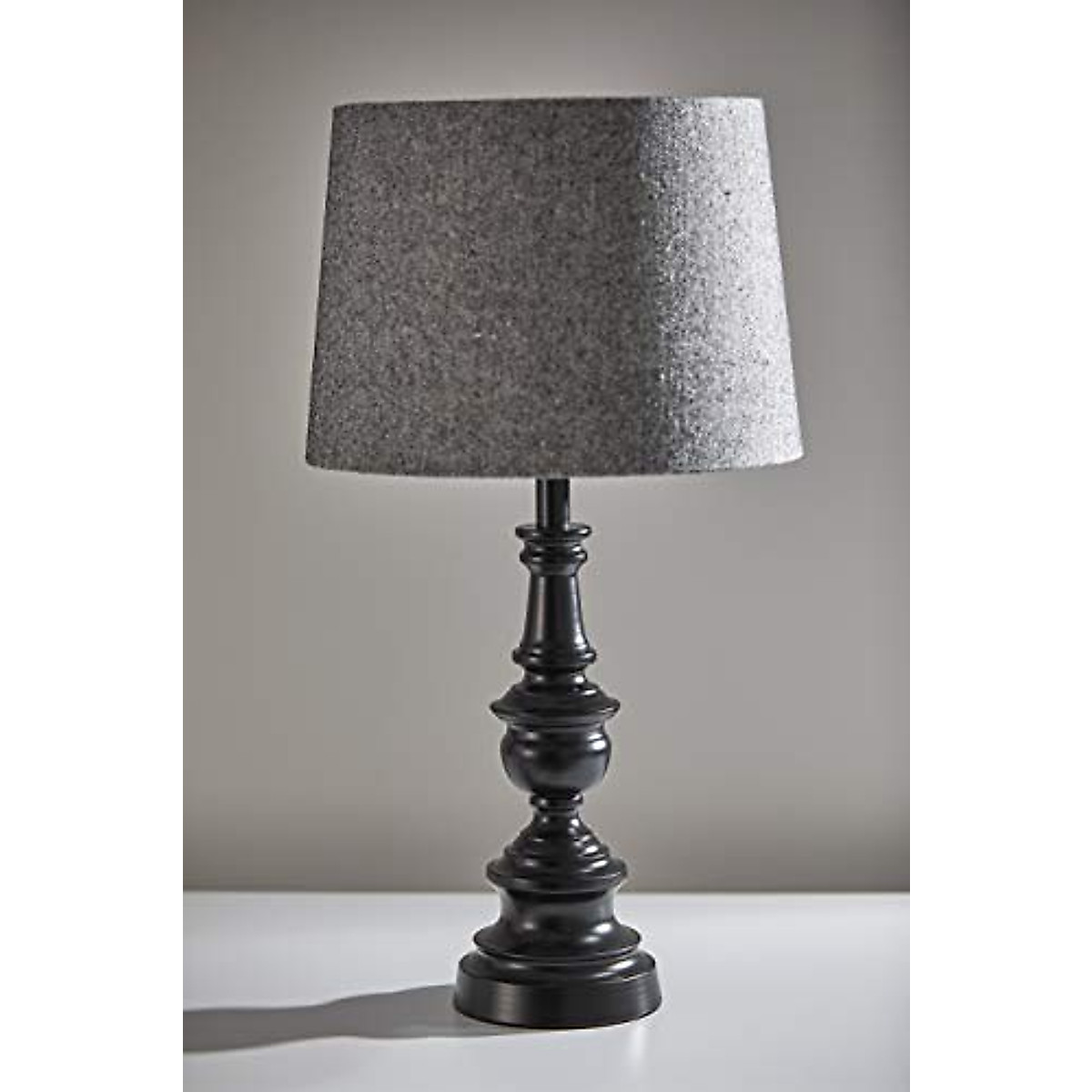 Adesso 1591-01 Classic Set Containing Matching Floor Two Table Lamps, 16" x 16" x 60", Black