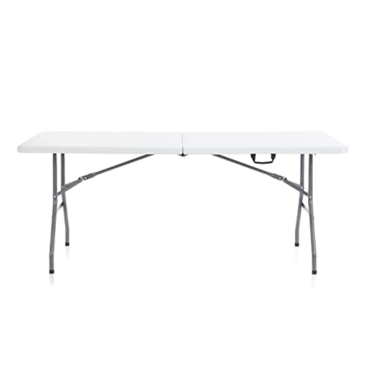 Plastic Development Group 806 Outdoor/Indoor 6 Foot Fold in Half Plastic Resin Folding Banquet, Dining, Card Table, White